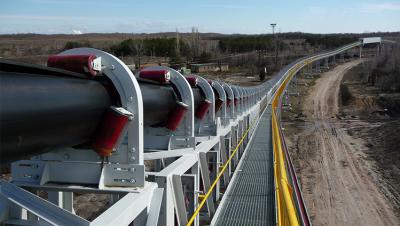 China Dust-Free Pipe Belt Conveyor – Clean, Efficient Bulk Material Transport for sale