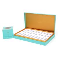 China Blue Based And Lid Big Cardboard Cosmetic Packaging Boxes For Essential Oil for sale
