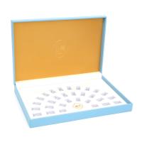 China Blue Based And Lid Big Cardboard Cosmetic Packaging Boxes For Essential Oil for sale