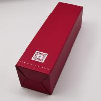 China Eco Friendly Wine Bottle Gift Box Foldable Red Luxury Paper Board for sale
