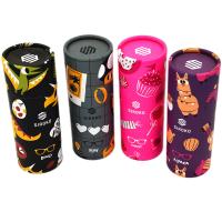 China Corrugated Mailer Mixed Colour Round Tissues Box Holder For Car Golf Foil Logo for sale