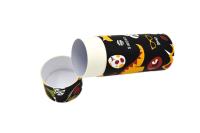 China Corrugated Mailer Mixed Colour Round Tissues Box Holder For Car Golf Foil Logo for sale