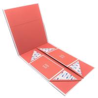 China Pink Papercard Luxury Gift Boxes Set For Weddings Graduations Birthday for sale