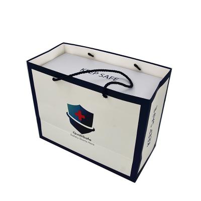 China Recyclable CDR Custom Printed Paper Shopping Bag CMYK PMS With Rope Handles for sale
