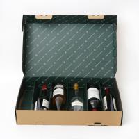 China Corrugated Paper Red Wine Bottle Gift Box Luxury Aesthetic 6 Bottle No Printing for sale