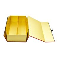 China Foldable Wine Champagne Gift Box Magnetic Rigid Gift Box for sale