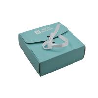 China Rigid Cardboard Recyclable Gift Box Cosmetics Custom Luxury Clothes Packaging With Ribbon for sale