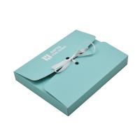 China Rigid Cardboard Recyclable Gift Box Cosmetics Custom Luxury Clothes Packaging With Ribbon for sale