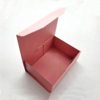 China Custom Logo Pink Foldable Gift Box With Magnetic Lid Perfume Makeup Packaging Cosmetic for sale