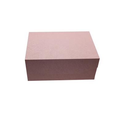 China Custom Logo Pink Foldable Gift Box With Magnetic Lid Perfume Makeup Packaging Cosmetic for sale
