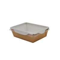 China Custom Eco-Friendly Disposable Kraft Chicken Lunch Paper Box For Hot Food And Fruits for sale