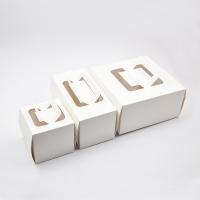 China Customization White Wedding Birthday Party Cake Cookie Box With Window Handle Food Trade for sale