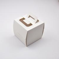 China Customization White Wedding Birthday Party Cake Cookie Box With Window Handle Food Trade for sale