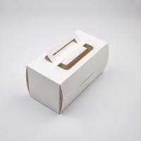 China Customization White Wedding Birthday Party Cake Cookie Box With Window Handle Food Trade for sale