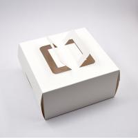 China Customization White Wedding Birthday Party Cake Cookie Box With Window Handle Food Trade for sale