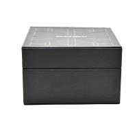 China High-End Grey Flip-Top Watch Case Jewelry Gift Box Handcrafted Paper Candles and Perfume Packaging for sale