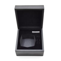 China High-End Grey Flip-Top Watch Case Jewelry Gift Box Handcrafted Paper Candles and Perfume Packaging for sale
