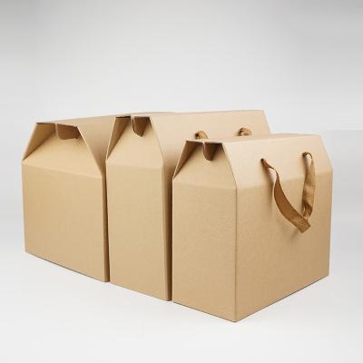 China Eco-Friendly Custom Logo Printed Corrugated Cardboard Mailer Box Gift Box With Handle for sale