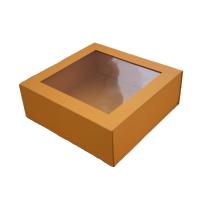 China Custom Logo Recycled Rigid Hard Cardboard Luxury Gift Box with Clear PVC Window and Magnetic Closure for sale