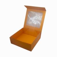 China Custom Logo Recycled Rigid Hard Cardboard Luxury Gift Box with Clear PVC Window and Magnetic Closure for sale
