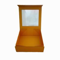 China Custom Logo Recycled Rigid Hard Cardboard Luxury Gift Box with Clear PVC Window and Magnetic Closure for sale