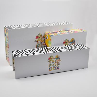 China High-End Custom Printed Flip-top Sliding Drawer Rigid Gift Box with Sponge Insert and Ribbon for sale