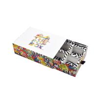 China High-End Custom Printed Flip-top Sliding Drawer Rigid Gift Box with Sponge Insert and Ribbon for sale