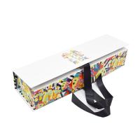 China High-End Custom Printed Flip-top Sliding Drawer Rigid Gift Box with Sponge Insert and Ribbon for sale