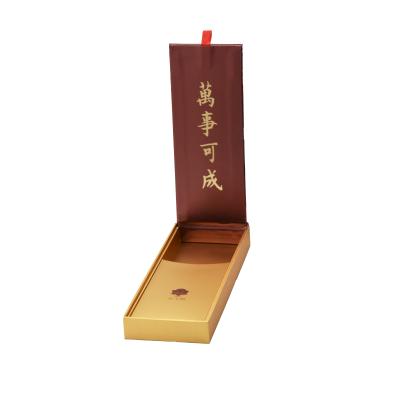 China Chinese Style High-End Reusable Luxury Gift Box with Flip Top Magnetic Closure and Ribbon for Small Business for sale