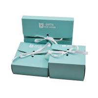China Fashion Trend Recyclable Collapsible Gift Paper Box with Ribbon Packing for Christmas Birthday Wedding for sale