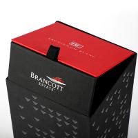 China Rigid Folding Cardboard Red Wine Bottle Gift Box Whisky Gin Packaging Box for sale