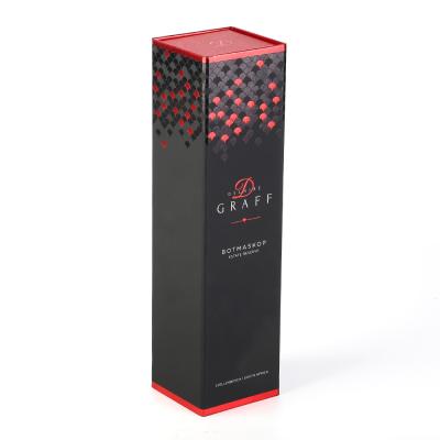 China Black Branded Magnetic Closure Wine Bottle Gift Box For Wedding Ceremony for sale