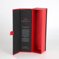 China Black Branded Magnetic Closure Wine Bottle Gift Box For Wedding Ceremony for sale