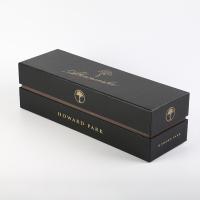 China Gold Foil Personalised Gin Single Wine Bottle Gift Box Whisky Brandy Boxes Packing for sale