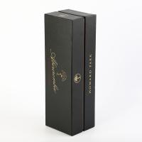 China Gold Foil Personalised Gin Single Wine Bottle Gift Box Whisky Brandy Boxes Packing for sale