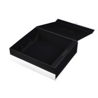 China Rigid Folding Magnet Red Wine Bottle Gift Box Whisky Gin Black Packaging Box for sale