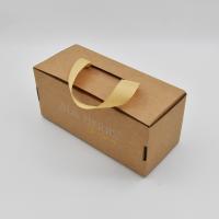 China White Kraft Corrugated Mailer Boxes Artpaper Collapsible Shoe Box With Carry Handle for sale