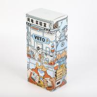 China Personalised Vodka Crash Lock Bottom Box Artpaper Embossing With Sleeve Neck Holder Lock for sale
