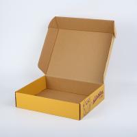 China Cardboard Packaging Corrugated Mailer Boxes Yellow pizza Delivery Box for sale