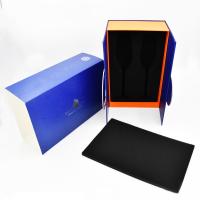 China Double Door Cardboard Goblets Gift Box With Customized Cutouts Lock And Paper Sleeve for sale