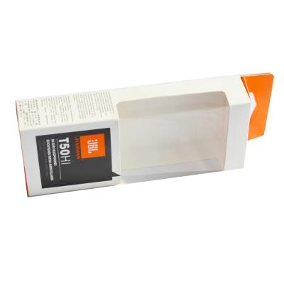 China Electronic CMYK Hanging Box Packaging CDR Cardboard Box With Clear Window for sale