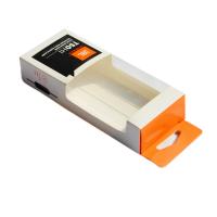 China Electronic CMYK Hanging Box Packaging CDR Cardboard Box With Clear Window for sale