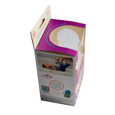 China Hanging Clear Window Box Foldable Color Packaging Pantone With Shelves Header for sale