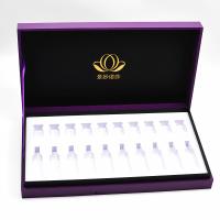 China Outer Makeup Cosmetic Packaging Boxes CCNB Wooden Hinged Kit Skincare Beauty With Ribbon Strap for sale
