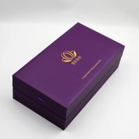 China Outer Makeup Cosmetic Packaging Boxes CCNB Wooden Hinged Kit Skincare Beauty With Ribbon Strap for sale