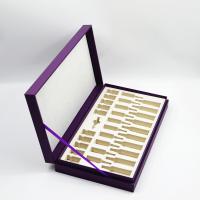 China Outer Makeup Cosmetic Packaging Boxes CCNB Wooden Hinged Kit Skincare Beauty With Ribbon Strap for sale