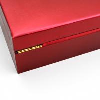 China Wooden Luxury Gift Boxes Small Hinged MDF Wrapped PU Leather for sale