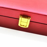 China Wooden Luxury Gift Boxes Small Hinged MDF Wrapped PU Leather for sale