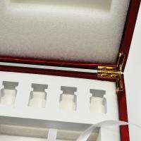 China Wooden Luxury Gift Boxes Small Hinged MDF Wrapped PU Leather for sale