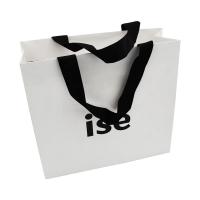 China Crepack Two Sides Eco Friendly 200gram C2S Luxury Paper Shopping Bag With Silk Ribbon Handle for sale